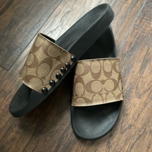 Coach | Shoes | Coach Slides With Studs | Poshmark